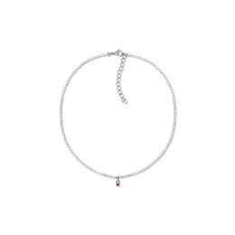 Tommy Hilfiger Damen Kette mit Anh&auml;nger "TH TENNIS", Edelstahl, L: 41 B: 2mmedelstahlfarben, rot, wei&szlig;, blau, kristallwei&szlig;, Edelstahl, B:2mm,