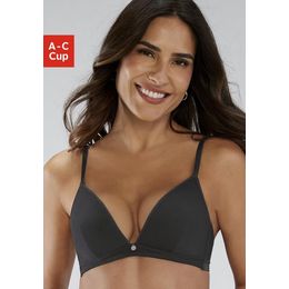 s.Oliver Bralette-BH 'Zo&egrave;' schwarz Gr. 80C. Mit Schmuckelement. Ohne B&uuml;gel