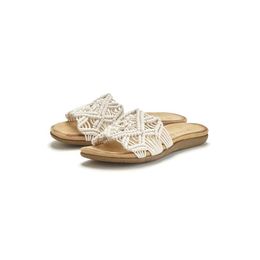 Lascana Pantolette 'Sommerschuh, offener Schuh, Mule, Sandale,' beige Gr. 39 f&uuml;r Damen
