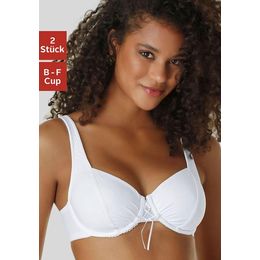 PETITE FLEUR BY LASCANA Dekollet&eacute;-BH ', Dirndl-BH, B&uuml;gel-BH' wei&szlig;+schwarz Gr. 80B. Mit B&uuml;gel