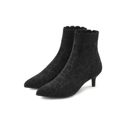 Lascana Ankleboots 'Sock Boot, High Heel Stiefelette, Stiefel,' schwarz Gr. 42 f&uuml;r Damen