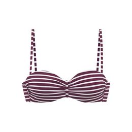 Venice Beach B&uuml;gel-Bandeau-Bikini-Top 'Tadu' mehrfarbig Gr. 36 Cup C. Mit B&uuml;gel Und Mit Seitlichen St&auml;bchen. Nachhaltig.