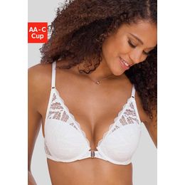 VIVANCE BY LASCANA Push-up-BH wei&szlig; Gr. 75C. Vergr&ouml;&szlig;ert Optisch Die B&uuml;ste und mit B&uuml;gel