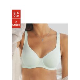 PETITE FLEUR BY LASCANA T-Shirt-BH gr&uuml;n Gr. 85B. Mit B&uuml;gel. Nachhaltig.