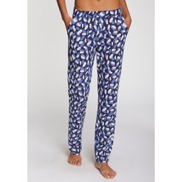 s.Oliver Pyjamahose mehrfarbig Gr. 40/42 f&uuml;r Damen. Mit Allover-Druck. Basic. Nachhaltig.