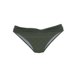 Lascana Bikini-Hose 'Omara' gr&uuml;n Gr. 42. Mit Stickereien. Nachhaltig.