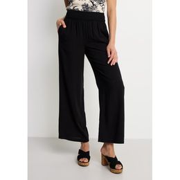 Lascana Palazzohose schwarz Gr. 44 f&uuml;r Damen. Figurumspielend. Nachhaltig.