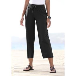 BEACHTIME BY LASCANA 7/8-Strandhose schwarz Gr. 48/50 f&uuml;r Damen. Figurumspielend. Nachhaltig.