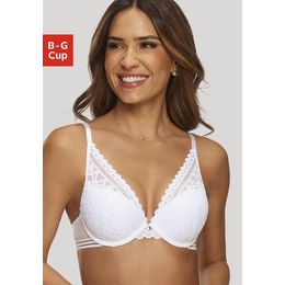 s.Oliver Push-up-BH 'Milene' wei&szlig; Gr. 70C. Vergr&ouml;&szlig;ert Optisch Die B&uuml;ste und mit B&uuml;gel