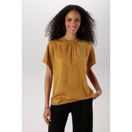 Damen Schlupfblusecognac, Gr. 42, Aniston SELECTED, Crinkleoptik, leicht gl&auml;nzend, unifarben, Web, Obermaterial: 100% Polyester, Blusen, in extra