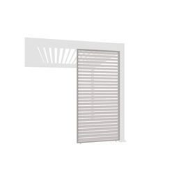 Weide Horizontale Lamellenwand F&uuml;r Pergola Aus Aluminium 3 Ma&szlig;e Ivory Sand1.23 Meter