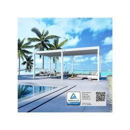 Weide Deluxe Pavillon Terrassen&uuml;berdachung Aluminium 3 X 6 M Wei&szlig;