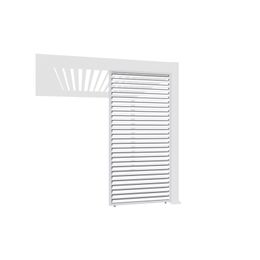 Weide Horizontale Lamellenwand F&uuml;r Pergola Aus Aluminium 3 Ma&szlig;e Wei&szlig;0.93 Meter