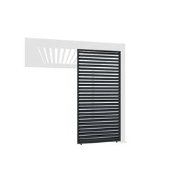 Weide Horizontale Lamellenwand F&uuml;r Pergola Aus Aluminium 3 Ma&szlig;e Anthrazit1.13 Meter