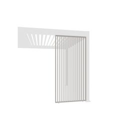 Weide Vertikale Lamellenwand F&uuml;r Pergola Aus Aluminium 3 Ma&szlig;e Ivory Sand1.13 Meter