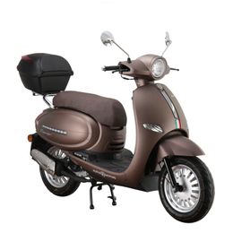 Alpha Motors Motorroller Cappucino 125 ccm 85 km/h EURO 5+ mattbraun inkl. Topcase