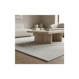 KADIMA DESIGN Teppich Outdoor VENTOUX in Grau, im Boho-Stil, 80 x 150 cm