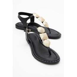Giulia Leder Flach Sandale (Women)