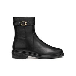 Geox Leder-Boots "Walk Pleasure" in Schwarz - 51% | Gr&ouml;&szlig;e 40 | Damen-stiefel