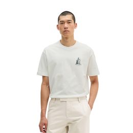 Marc O'Polo MARC O'POLO Herren T-Shirt "mit gro&szlig;em R&uuml;ckenprint"silky wei&szlig;, Basic, Gr. XXXL, unifarben, Obermaterial: 100% Baumwolle, Shirts
