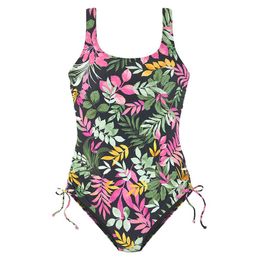 Vivance Badeanzug in Schwarz/ Gr&uuml;n/ Pink - 63% | Gr&ouml;&szlig;e 40E-Cup | Damen-bademode