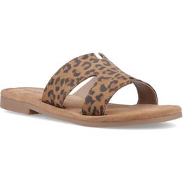 Hush Puppies Azalea Leder Damen Leoprint Sandalen