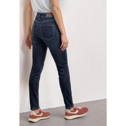Street One Damen Comfort-fit-Jeansdunkelblau clean washed, Gr. 27, unifarben, Jeans, 72% Baumwolle, 25% Polyester, 3% Elasthan, Jeans, Middle Waist