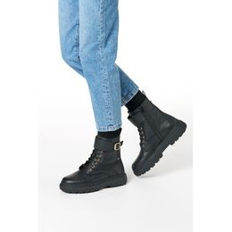 Geox Leder-Boots "Lamidie + Grip Abx" in Schwarz - 47% | Gr&ouml;&szlig;e 37 | Damen-stiefel