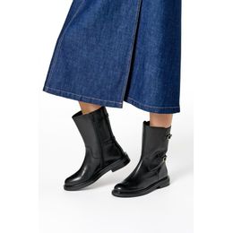 Geox Leder-Boots "Serilda" in Schwarz - 50% | Gr&ouml;&szlig;e 36 | Damen-stiefel
