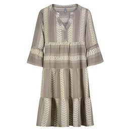 Sublevel Kleid in Grau/ Wei&szlig; - 66% | Gr&ouml;&szlig;e S | Damen-kleider