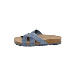 billowy Leder-Pantoletten in Blau - 37% | Gr&ouml;&szlig;e 39 | Damen-pantoletten