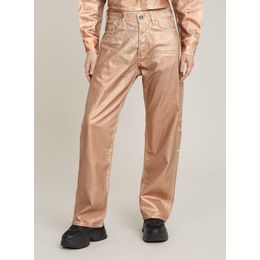 G-Star Raw G-STAR Damen Regular-fit-Jeans "Bowey Barrel Jeans"shiny peach metal coating, Gr. 28, Obermaterial: 75% Baumwolle, 25% Baumwolle, Jeans