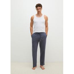 Marc O'Polo MARC O'POLO Herren Jogginghose, Gr. Lblaugrau, Interlock, Obermaterial: 97% Baumwolle, 3% Elasthan, Hosen
