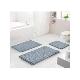 Grund Badematte, Blau, Gr. 70x120 cm - rechteckig, Badematten, Material: Polyester