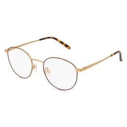 Fielmann BD 611 FLEX CL LEVI Brille Unisex | Fassung: Vollrand, Panto, Havanna Gold