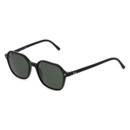 Ray-Ban RB 2194 JOHN | Unisex-Sonnenbrille | Fassung: Vollrand, Quadratisch, Acetat, Schwarz Gl&auml;nzend | Glasfarbe: G15