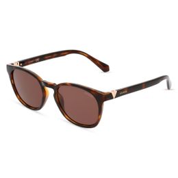 Guess GU00045 | Herren-Sonnenbrille | Fassung: Vollrand, Quadratisch, Kunststoff, Havanna Dunkel | Glasfarbe: Braun