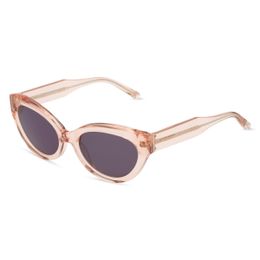 Scotch & Soda Scotch & Soda SS 7019 | Unisex-Sonnenbrille | Fassung: Vollrand, Butterfly, Kunststoff, Honig Transparent | Glasfarbe: Grau