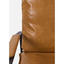 bonprix Lederimitat-Sessel, braun, Gr.110x62 cm, Klassischer Stil, moderner Komfort!