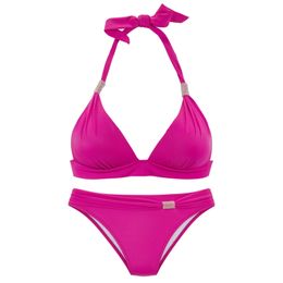 Lascana Triangel-Bikini, Rosa, Gr. 38B, Damen, Triangel-Bikinis, Material: Polyamid, Elasthan