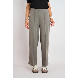Seidel Moden Damen Stoffhose85,braun, Basic, Gr. 36, gemustert, Single Jersey, Obermaterial: 68% Polyester, 29% Viskose, 3% Elasthan, Hosen, mit