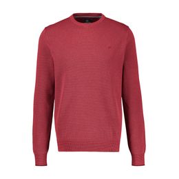 Lerros Herren Strickpullover "Strickpullover aus Baumwolle in 2-Tone-Optik, gro&szlig;e Gr&ouml;&szlig;en"muted rot, Gr. 5XL, 100% Baumwolle, Pullover