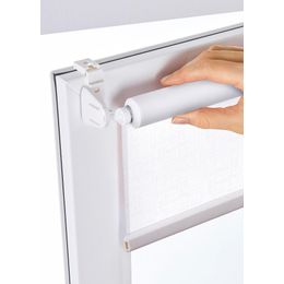 bonprix Sichtschutzrollo in Leinenoptik, wei&szlig;, Gr.210x80 cm, Zeitloses Sichtschutzrollo