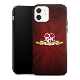 DeinDesign iPhone 12 Handy Slim Case extra d&uuml;nn Silikon Handyh&uuml;lle schwarz H&uuml;lle 1. Fc Kaiserslautern Official Licensed Product Logo Silikon Slim Case