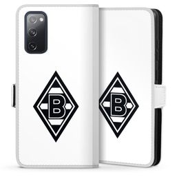 DeinDesign Galaxy S20 FE 5G Handy Klapph&uuml;lle Handyh&uuml;lle aus Kunst Leder wei&szlig; Flip Case Logo Borussia M&ouml;nchengladbach Gladbach Sideflip mit Lasche