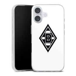 DeinDesign iPhone 16 Plus Handy Silikon H&uuml;lle Case transparent Handyh&uuml;lle Logo Borussia M&ouml;nchengladbach Gladbach Silikon Case