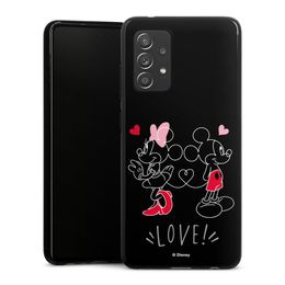 DeinDesign Galaxy A52s 5G Handy Silikon H&uuml;lle Case schwarz Handyh&uuml;lle Disney Love