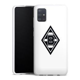 DeinDesign Galaxy A51 Handy Silikon H&uuml;lle Case wei&szlig; Handyh&uuml;lle Logo Borussia M&ouml;nchengladbach Gladbach Silikon Case