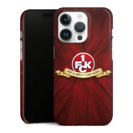 DeinDesign iPhone 14 Pro Handy Premium Case Smartphone Handyh&uuml;lle Schutzh&uuml;lle gl&auml;nzend Logo Official Licensed Product 1. Fc Kaiserslautern Premium Case