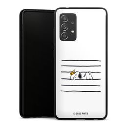 DeinDesign Galaxy A52 Handy Silikon H&uuml;lle Case schwarz Handyh&uuml;lle Snoopy Dog Peanuts